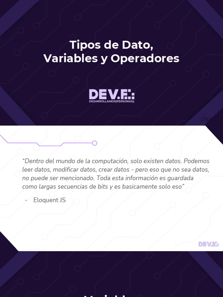 1 3 Variables Tipos De Datos Y Operadores Pdf Variable Informática Tipo De Datos
