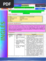 Matriz de Desempeños Del Área de Ingles | PDF | Idioma en Inglés | Léxico