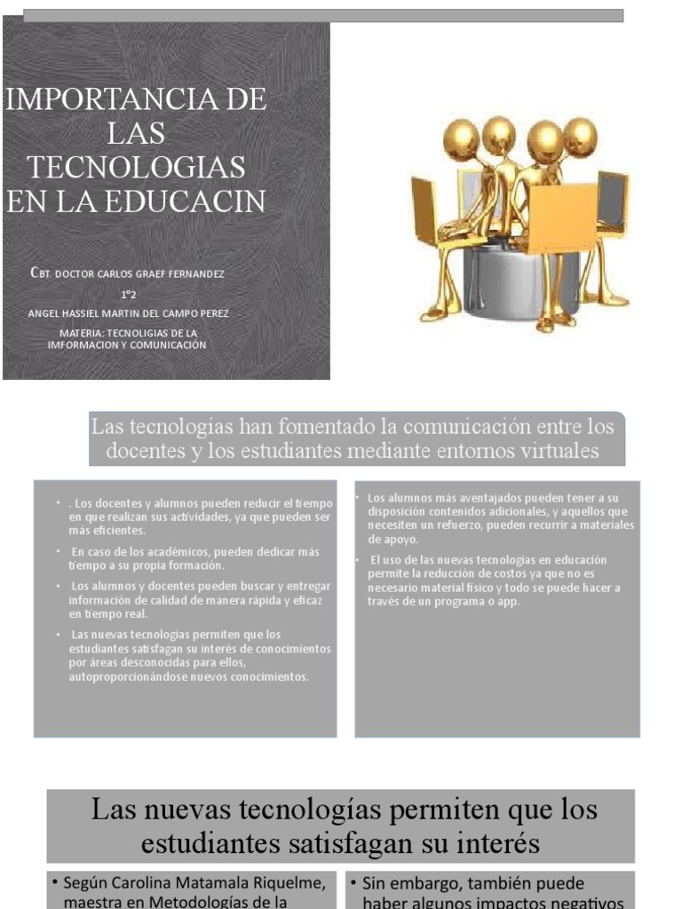 La Importancia de La Tecnologia en La Educacion | Descargar gratis PDF ...