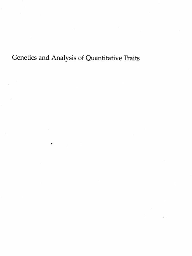 Michael Lynch, Bruce Walsh - Genetics and Analysis of Quantitative ...