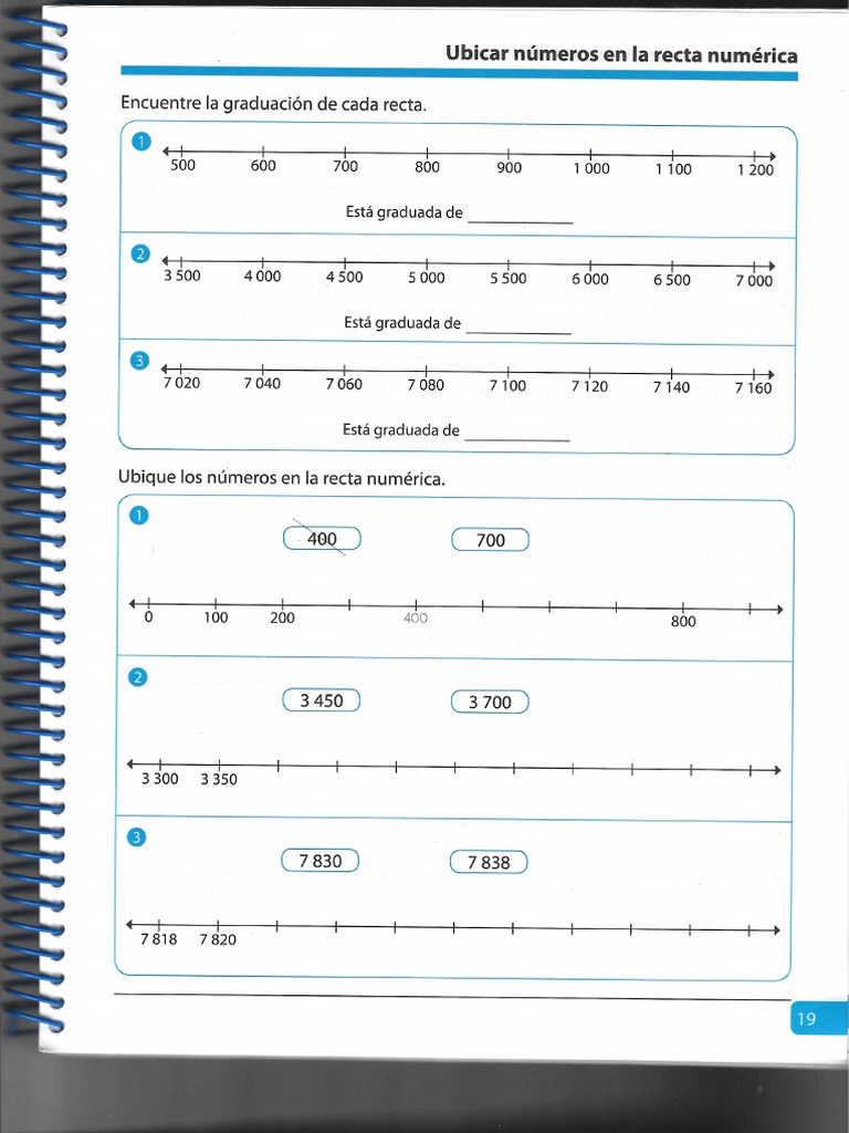 Recta Numérica Ubicar Numeros | PDF