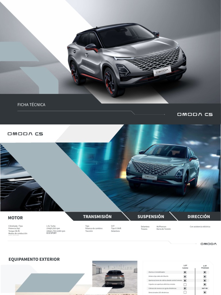 OMODA C5 - Specification Guide MX - V10F | PDF | Sistema de freno ...