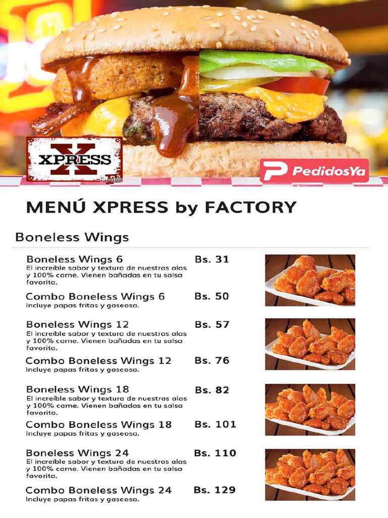 MENU XPRESS by FACTORY LP 1 | PDF