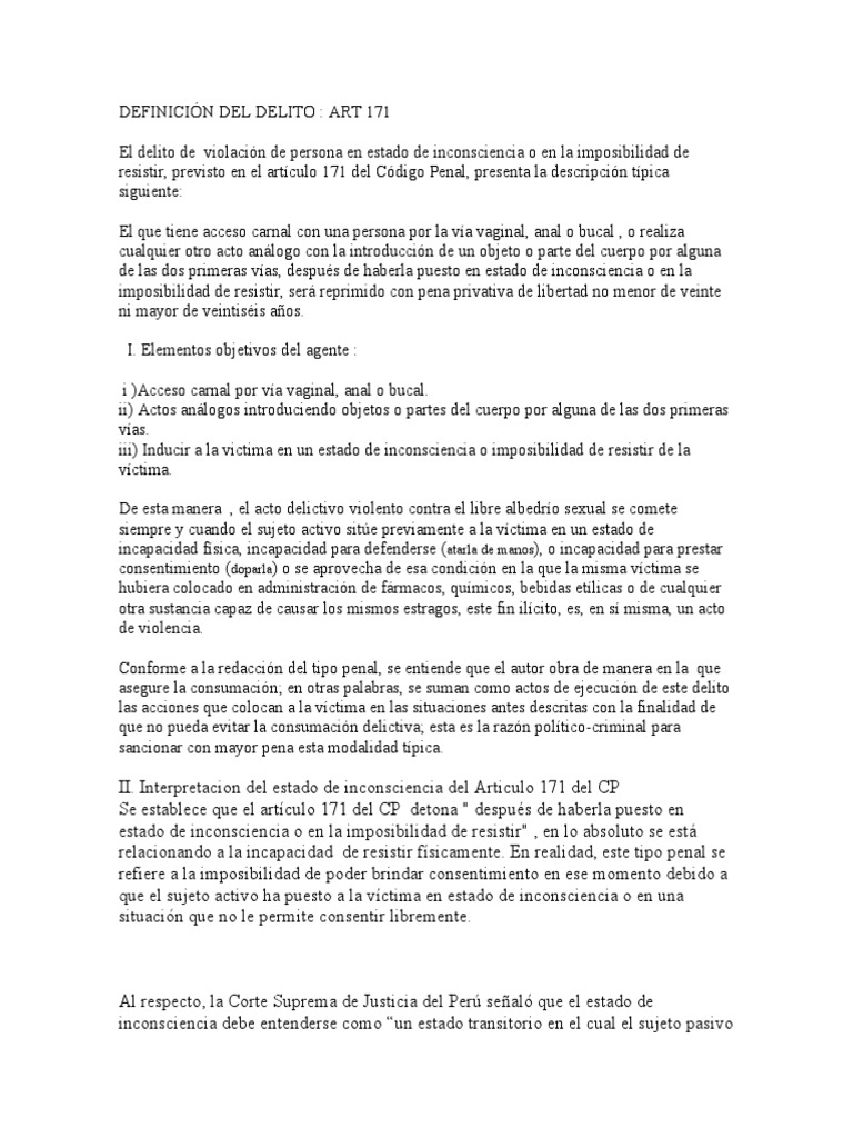 Derecho Penal 2 Definicion | PDF | Violación | Justicia