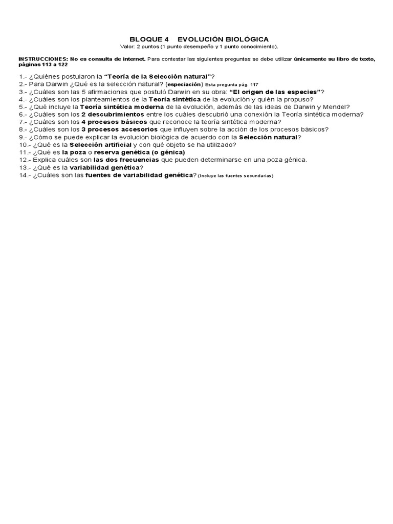 Evolución Biológica y Selección Natural | PDF | Relaciones personales ...