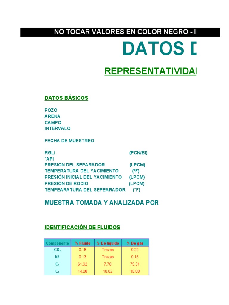 Hoja de Cálculo - Validación de PVT de Gas Condensado | PDF