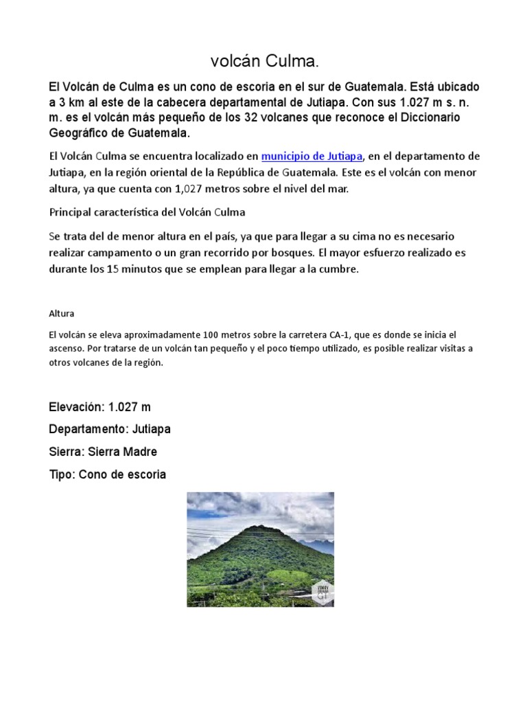 volcán Culma | PDF
