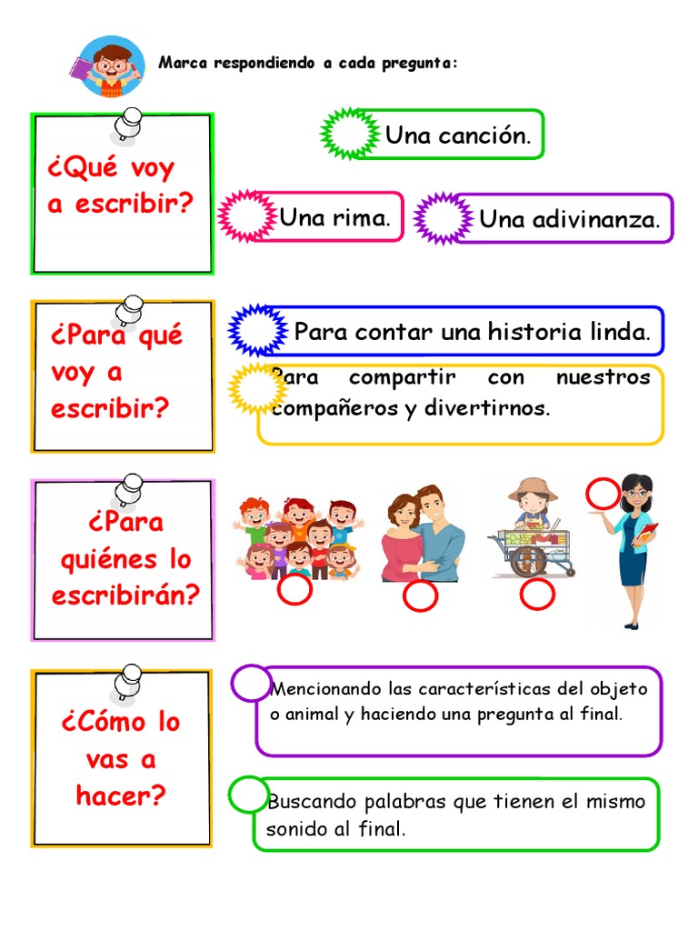 Ficha Escribimos Adivinanzas | PDF