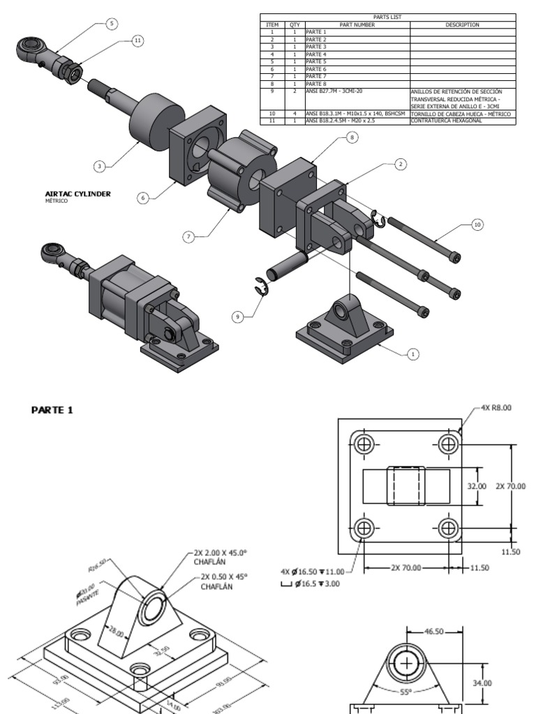 Airtac Cylinder Planos | PDF