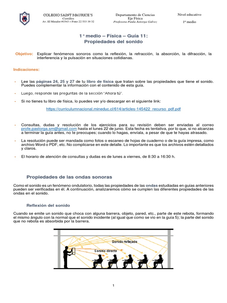 1M Física Guía-11 | PDF | Olas | Sonido