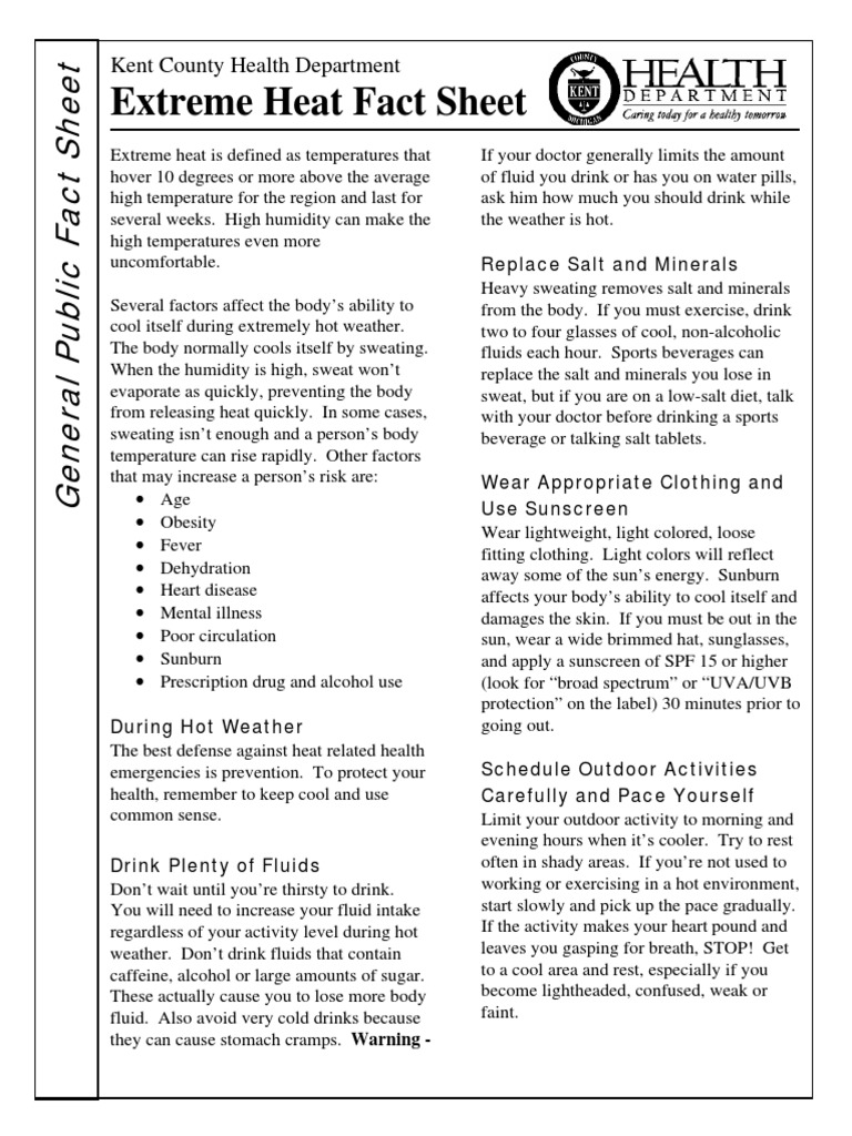 Extreme Heat Safety Tips | PDF | Heat Wave | Sunscreen