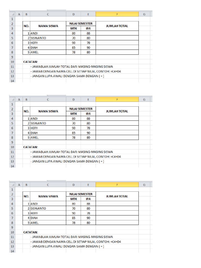 Tugas 2 Ms Excel Pdf 
