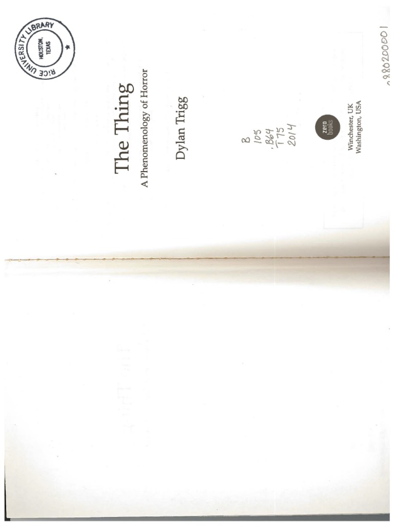 Trigg, Dylan - The Thing | PDF