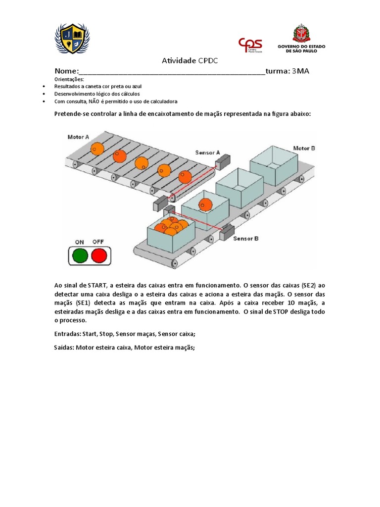 Atividades Etec CPDC Sexta | PDF