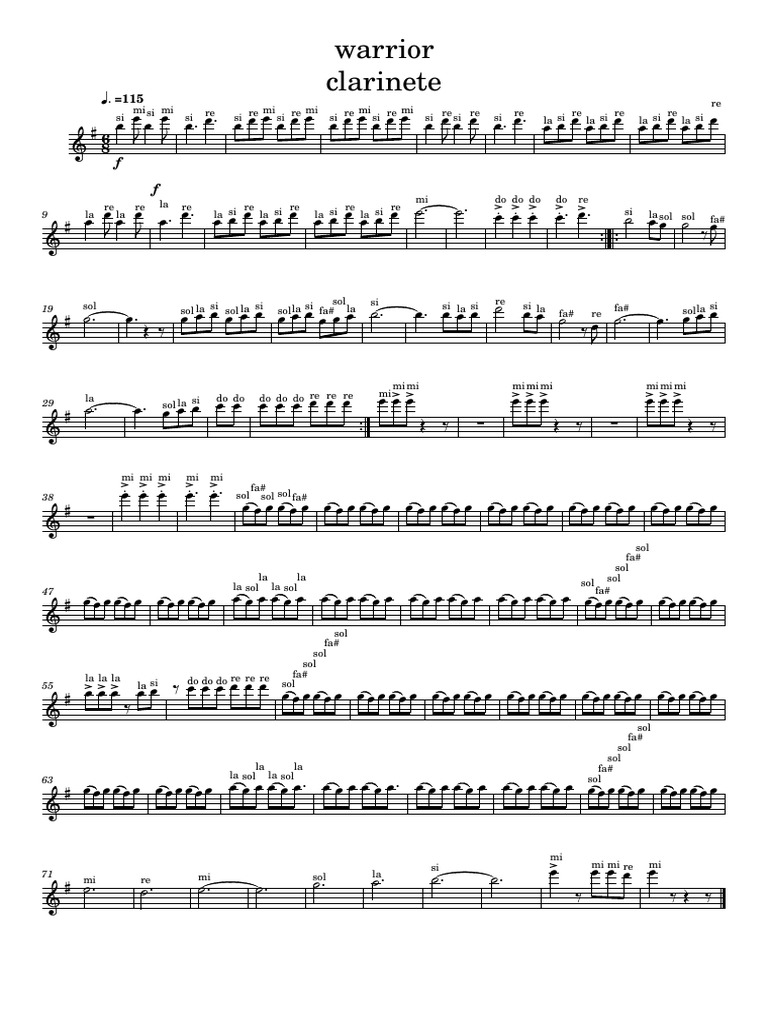 Clarinete Warrior | PDF