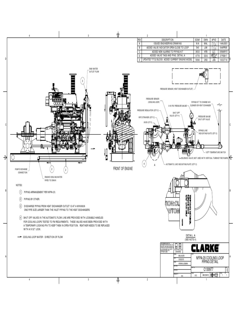 Drawing Option Nfpa 20 Cooling Loop c13977 | PDF | Valve | Heat Exchanger
