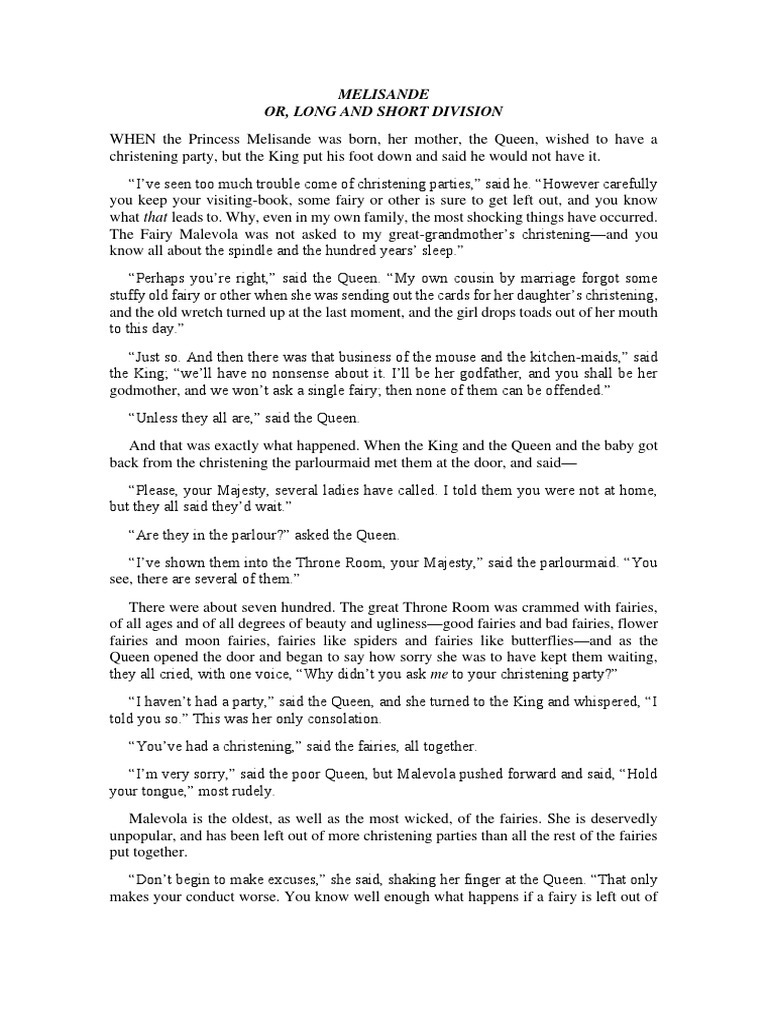 Princess Melisande's Hair Wish | PDF | Mystery, Thriller & Crime Fiction