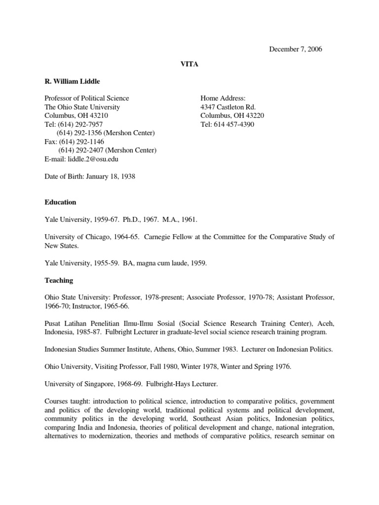 Vita R. William Liddle | PDF | Indonesia | Southeast Asia