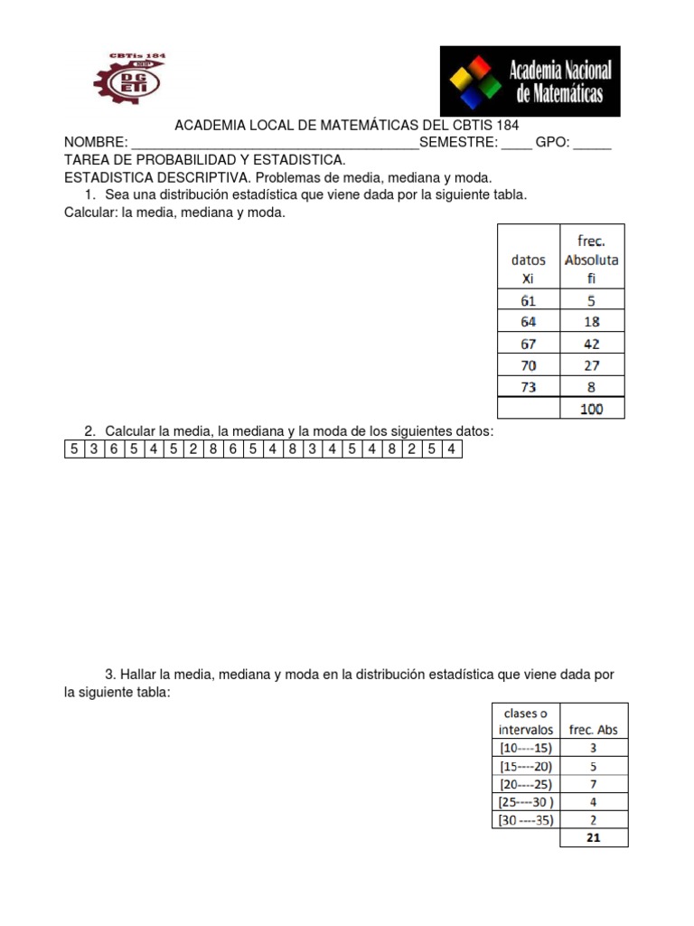 Tarea de Prob y Est I | PDF