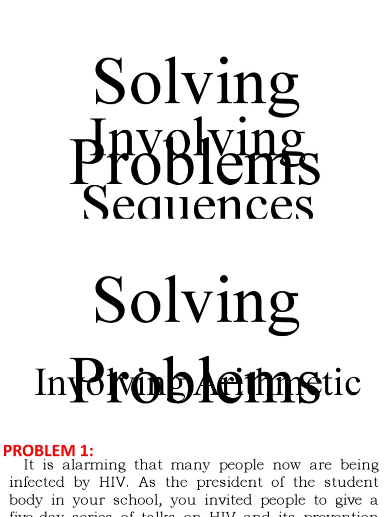 Math Sequences Problem Solving | PDF | Teaching Methods & Materials
