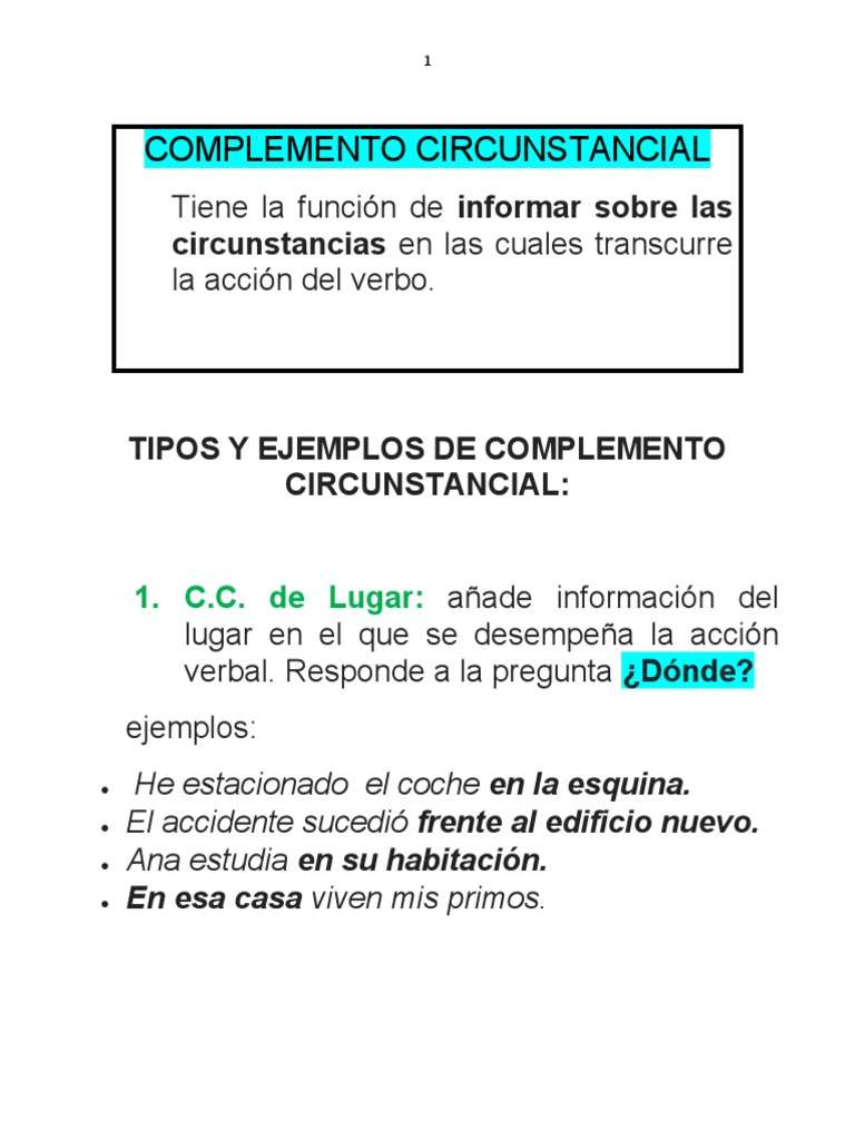 Complemento Circunstancial | PDF