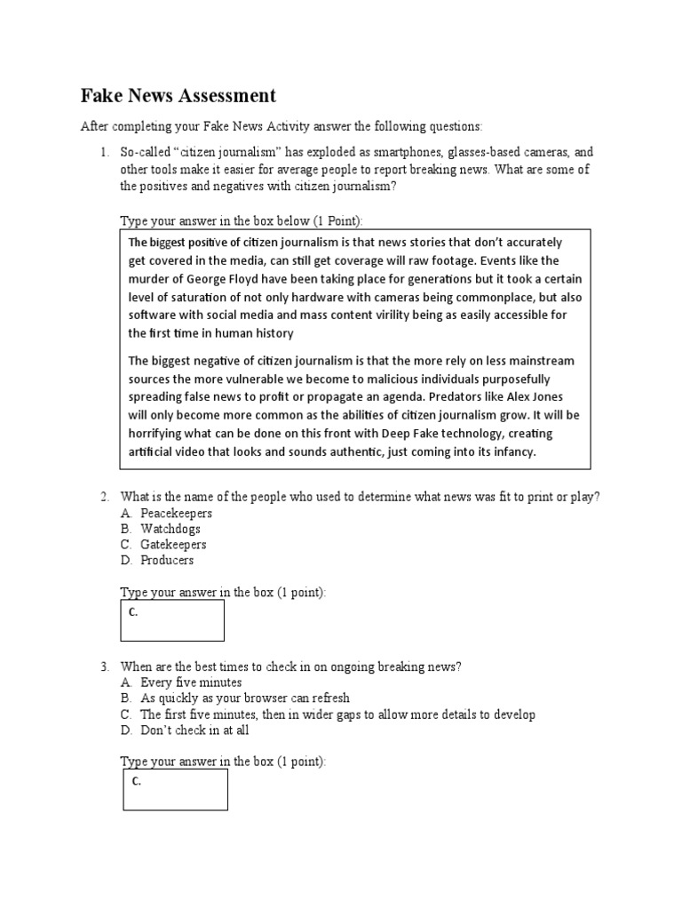 Chavez Fake News Assessment | PDF