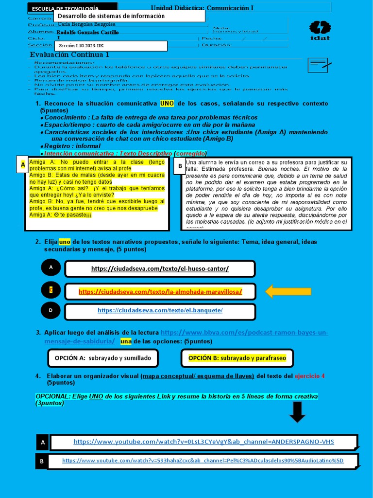Ec1 Com-2023 1resueltoagregado | PDF | Sicología | Cáncer
