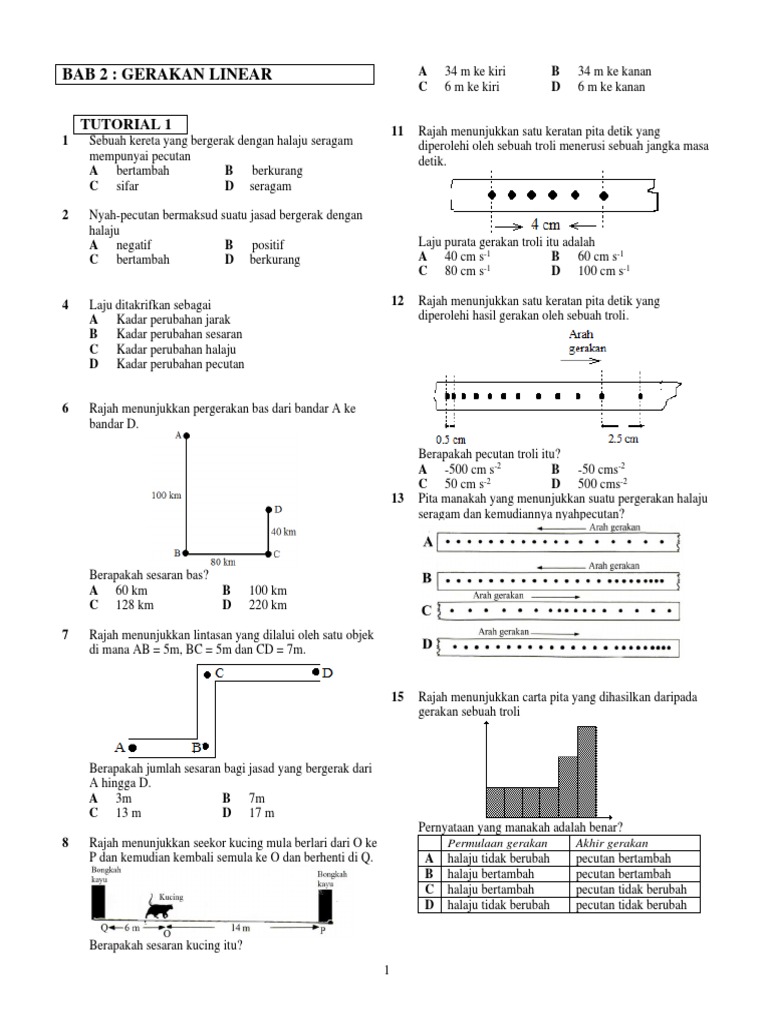 Tutorial Gerakan Linear dan Graf | PDF
