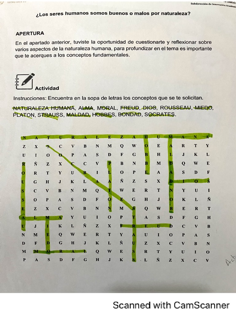 Actividad 10-Sopa de Letras | PDF