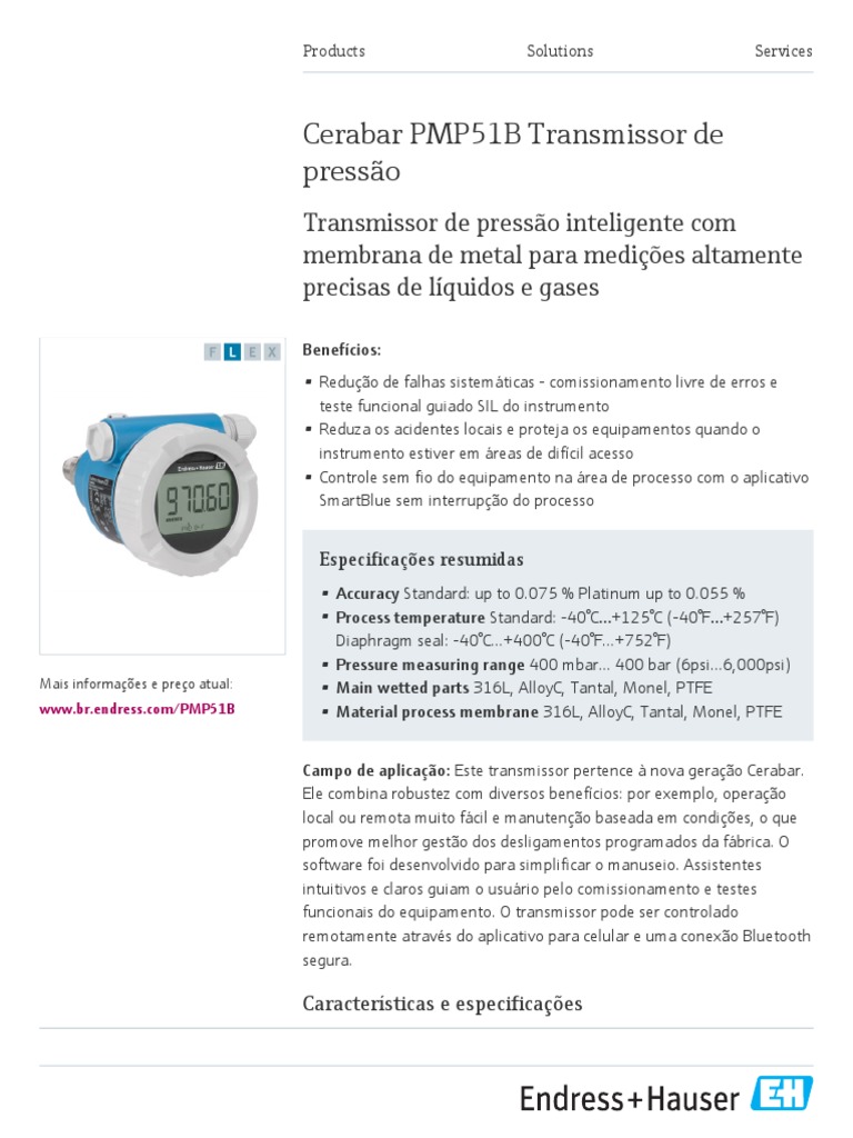 Endress-Hauser_Cerabar_PMP51B_PT (1) | PDF | Redes de computadores ...