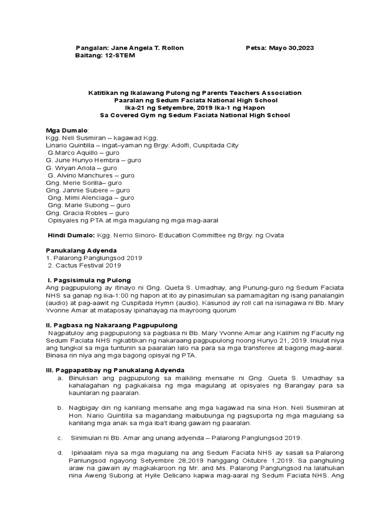 Filipino Angela | PDF