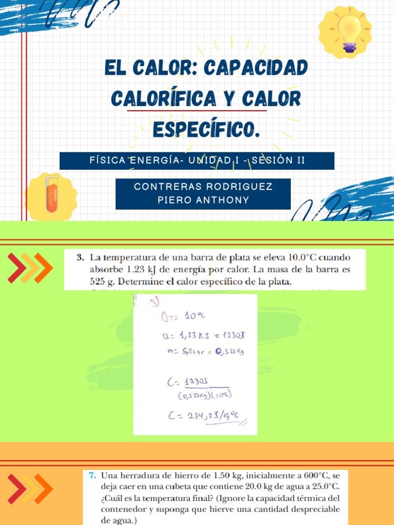 El Calor Capacidad Calorífica y Calor Específico | PDF