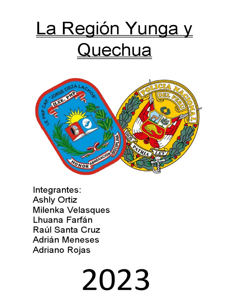 La Región Yunga y Quechua Folder | PDF | Desierto | Ciencias de la Tierra