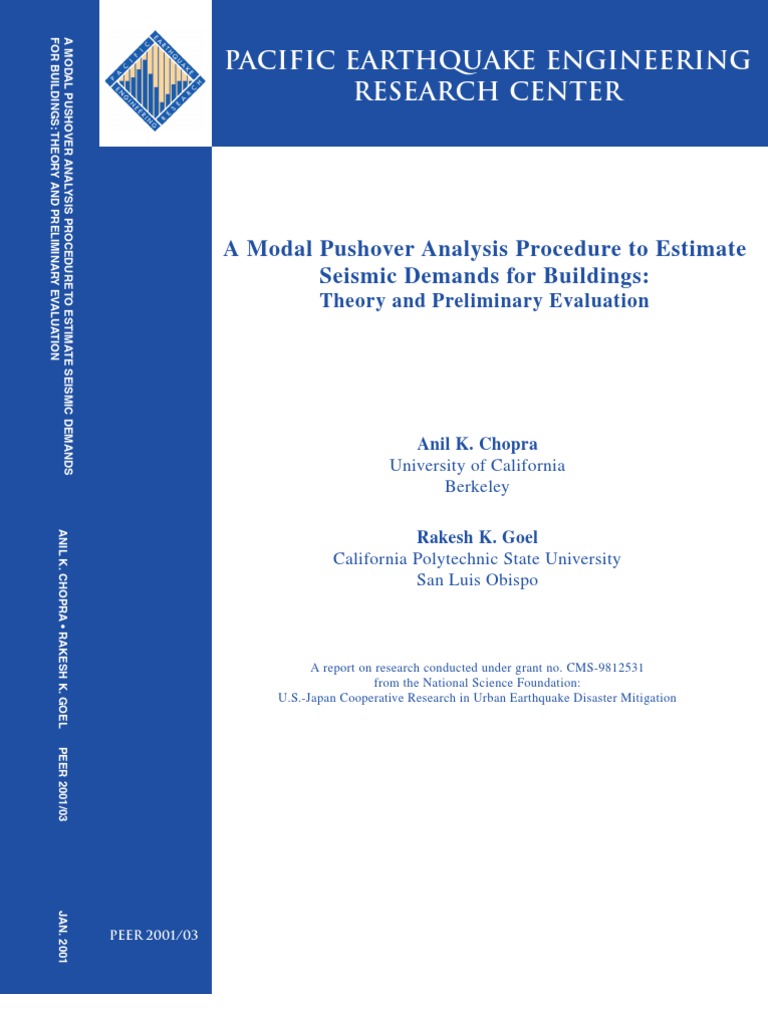 A Comparison of Modal Pushover Analysis and FEMA Pushover Methods for Estimating Seismic Demands ...