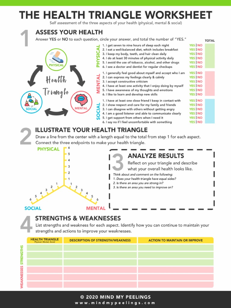 health-triangle-assessment-worksheet | PDF