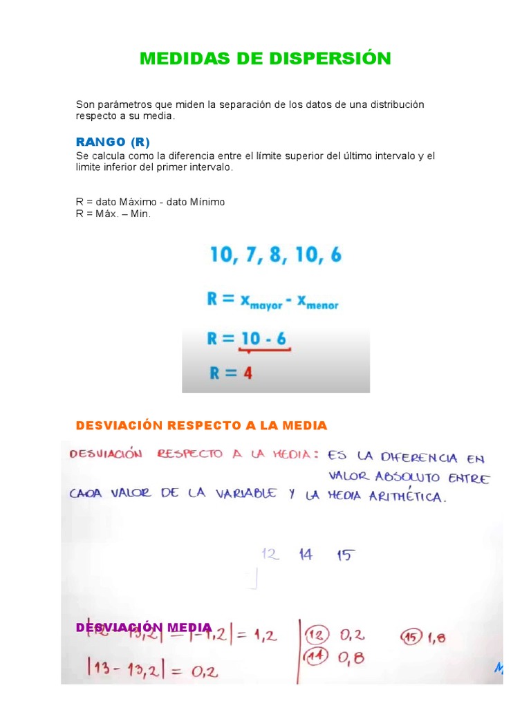 Medidas de Dispersion | PDF