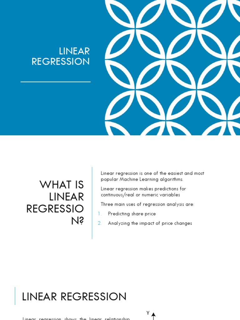 21 Linear Regression Pdf Linear Regression Dependent And Independent Variables 