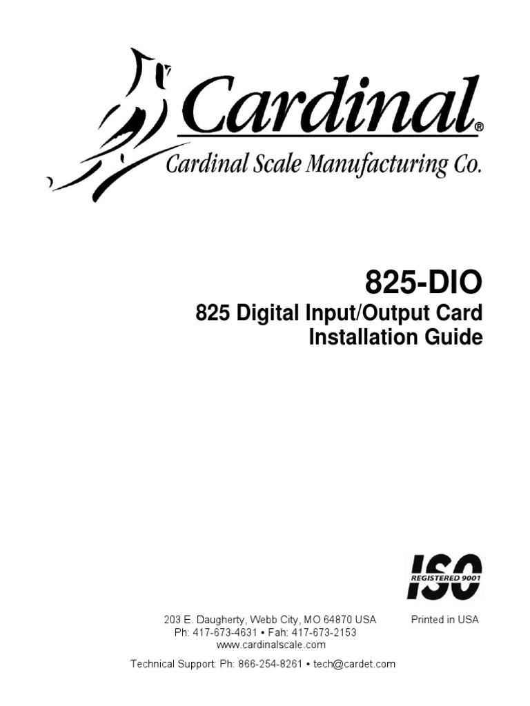 825-DIO Manual | PDF | Electrical Connector | Components
