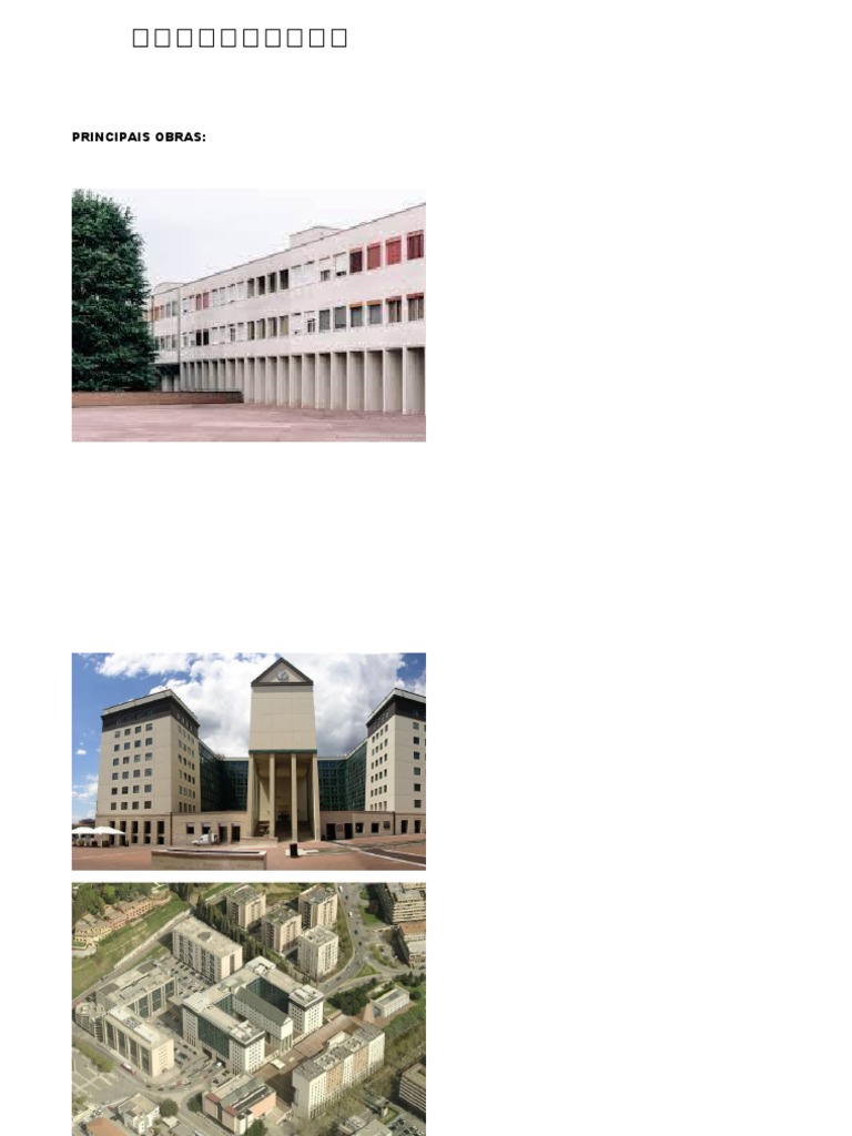 Principais Obras - Aldo Rossi | PDF