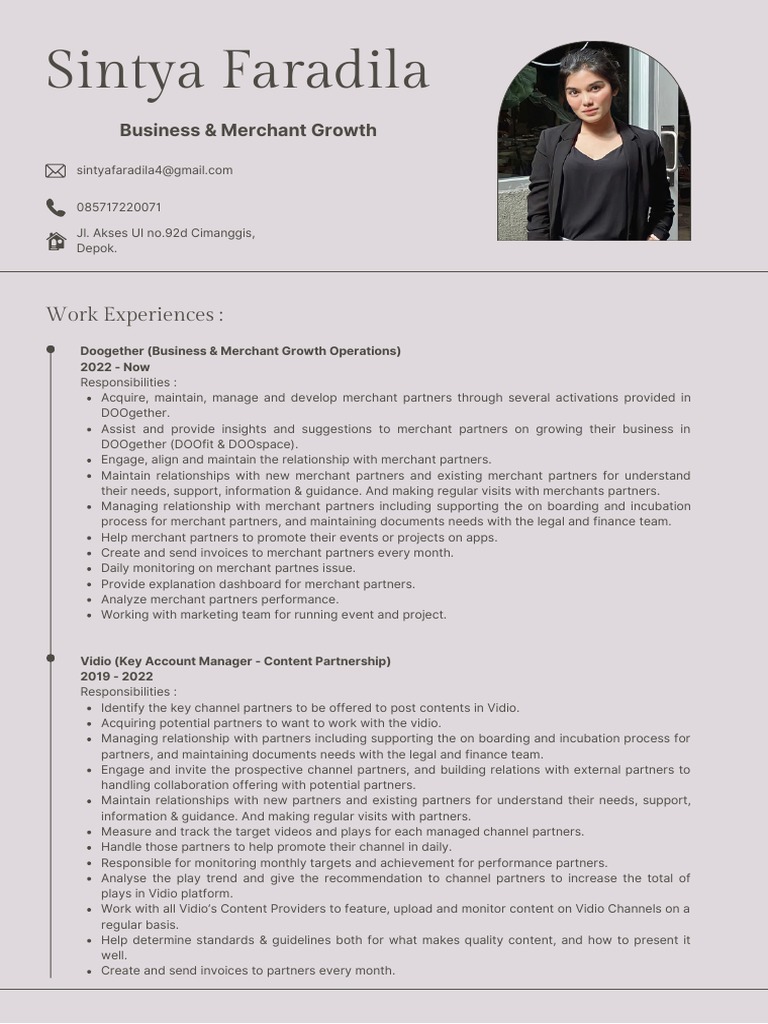 CV Sintya Bogor | PDF