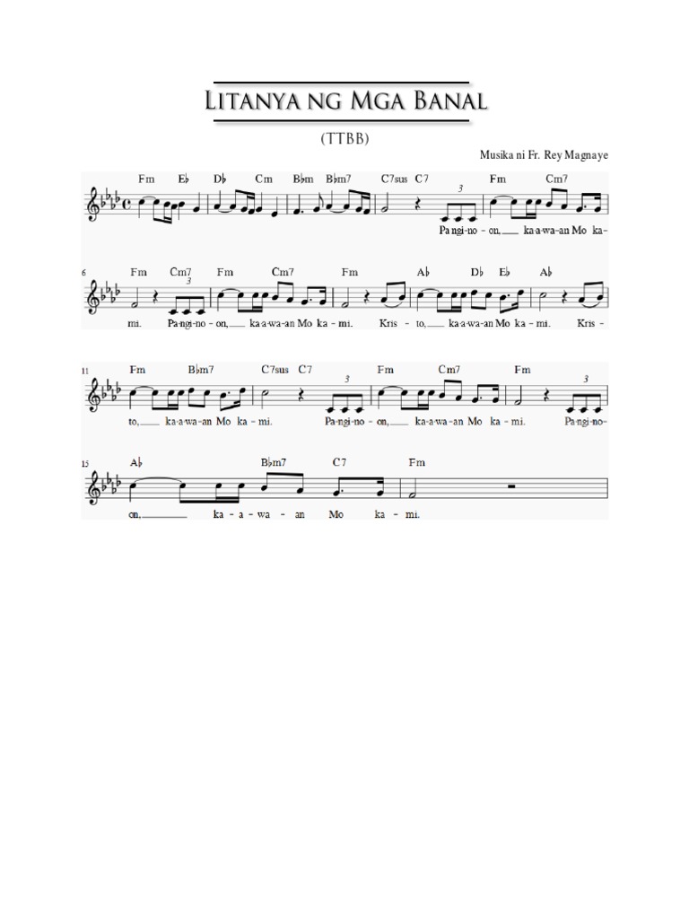 Litanya NG Mga Banal - Magnaye | PDF