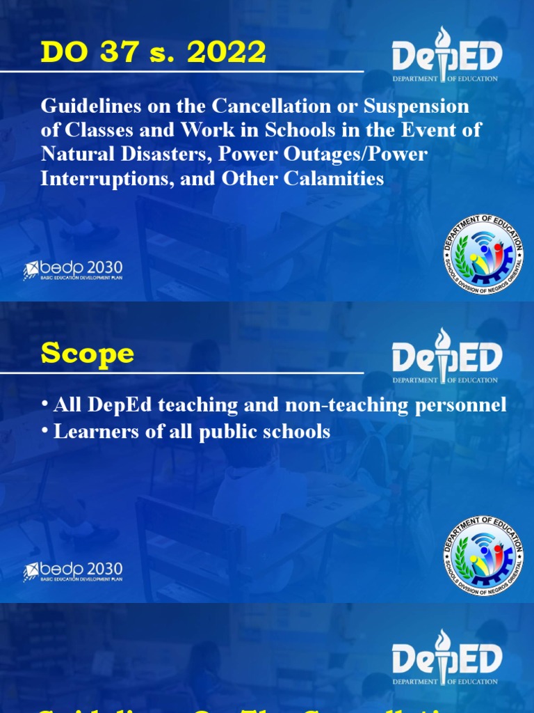 DepEd Class Suspension Guidelines 2024 | PDF | Disasters | Vortices
