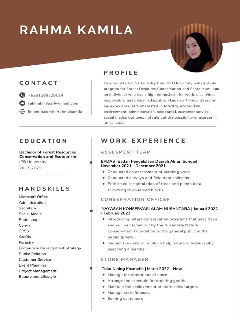 CV Rahma Kamila 1 | PDF
