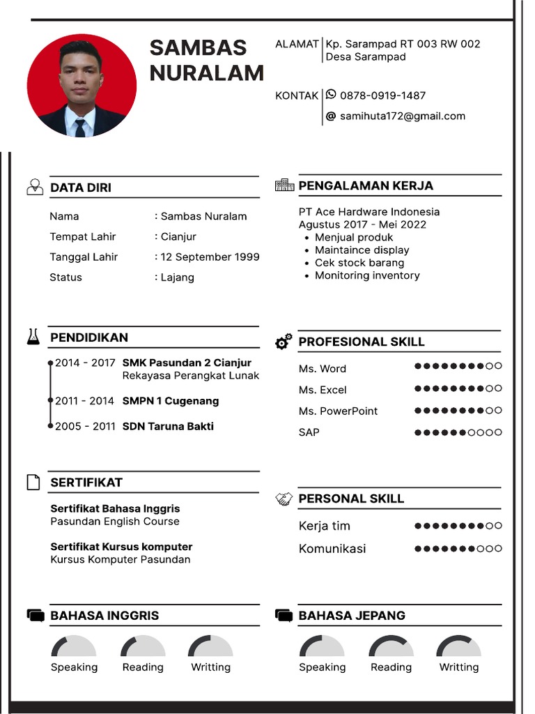 CV Sambas Nuralam-5 | PDF