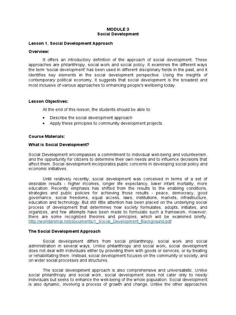 Comm Development Module 3 | PDF