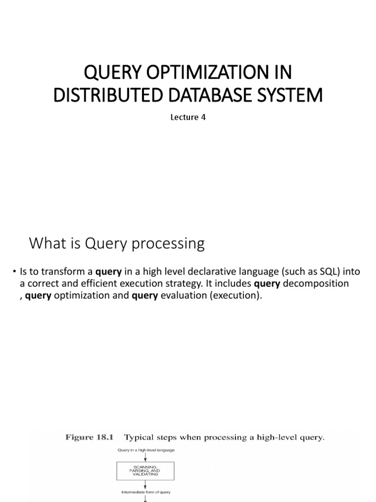 Lecture 4 Query Processing | PDF | Databases | Relational Model Lecture 4 Query Processing | PDF | Databases | Relational Model