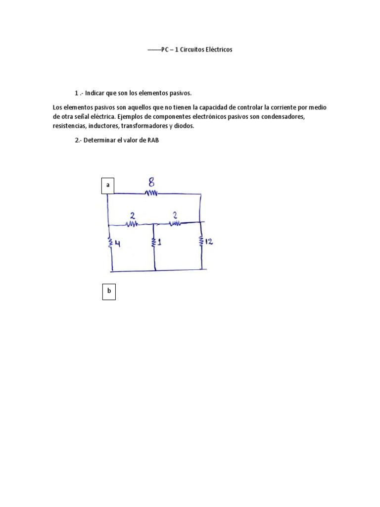 PC - 1 Circuitos Electricos-1 | PDF