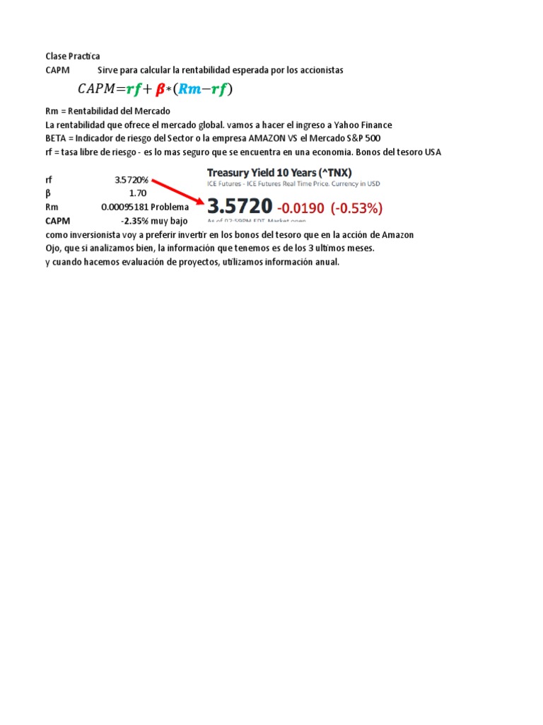 Cálculo CAPM | PDF