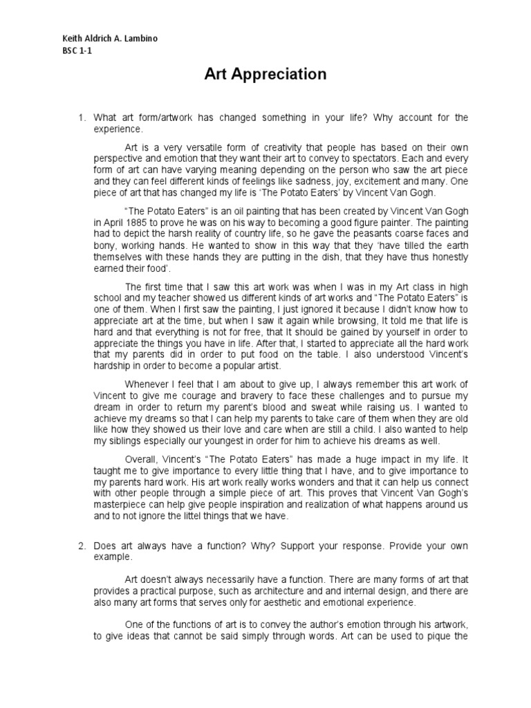 Art Appreciation | PDF