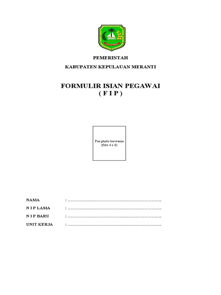 Fip - Formulir Isian Pegawai | PDF